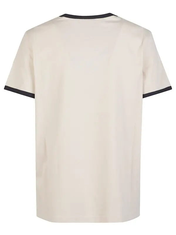 Moncler Logo Embroidered Crewneck T-shirt - Pink