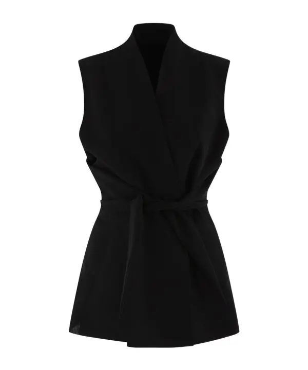 Rick Owens Sleeveless Tie-waist Gilet