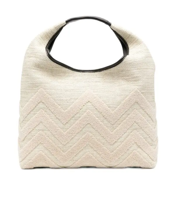 Missoni Zigzag Pattern Tote Bag - Nude