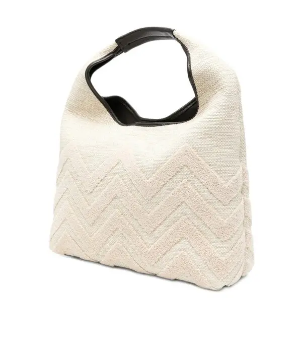 Missoni Zigzag Pattern Tote Bag - Nude