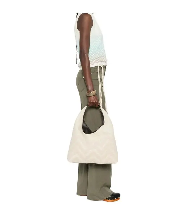 Missoni Zigzag Pattern Tote Bag - Nude