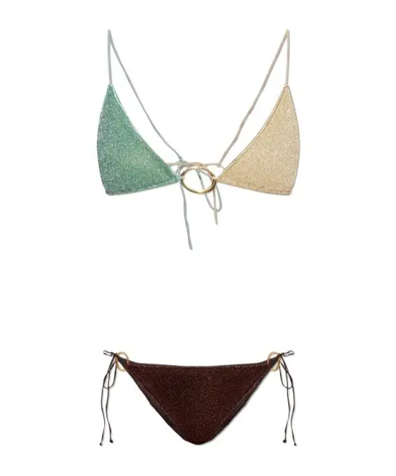 Oseree Lurex O-ring Bikini Set - Multicolor