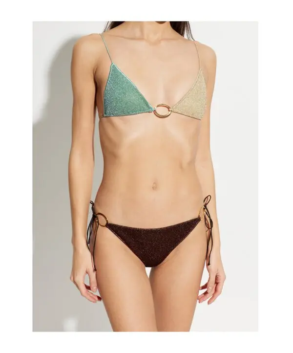 Oseree Lurex O-ring Bikini Set - Multicolor