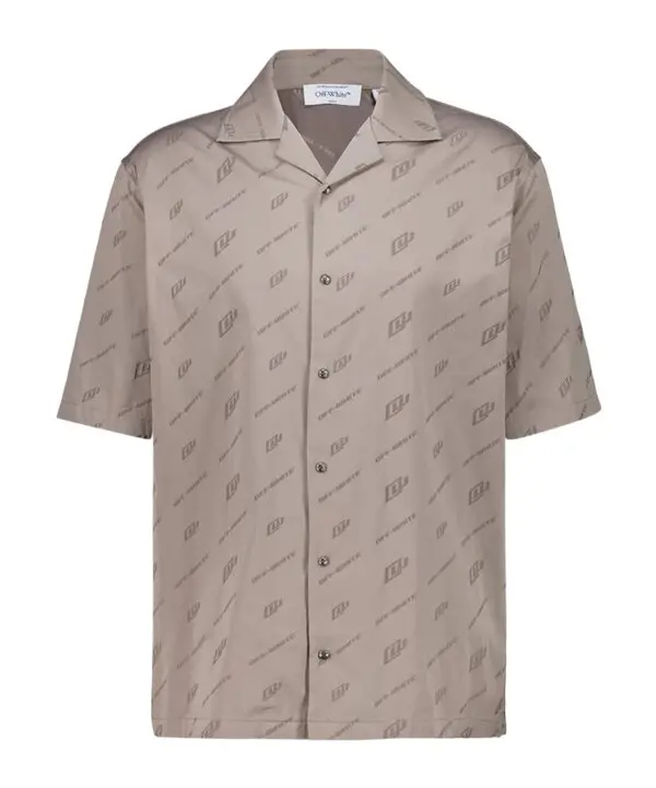 Off-White Jacquard Bowling Shirt - Nude