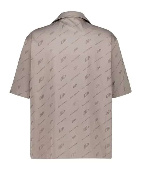Off-White Jacquard Bowling Shirt - Nude