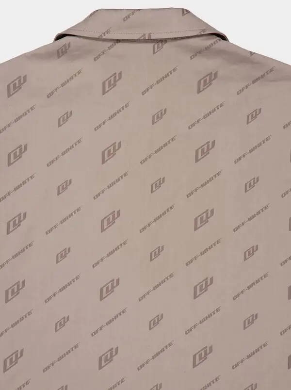 Off-White Jacquard Bowling Shirt - Nude