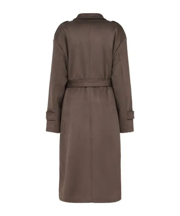 THE FRANKIE SHOP Pembroke Faux Suede Trench Coat