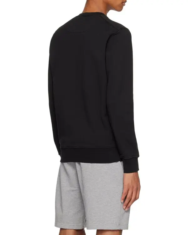 Stone Island Logo Patch Crewneck Sweatshirt - Black