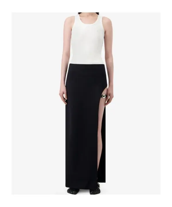 Coperni Self-tie Belt Skirt With Logo Hardware