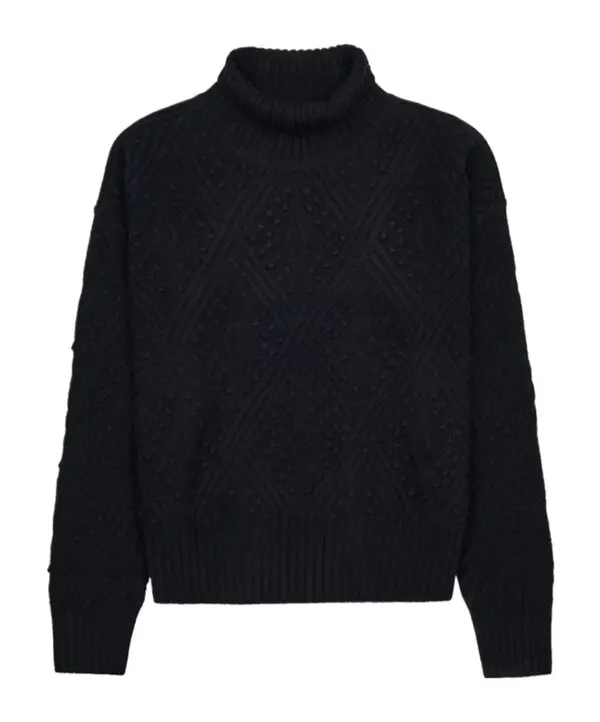 Max Mara High-necked Long-sleeved Sweater With Ribbed Details