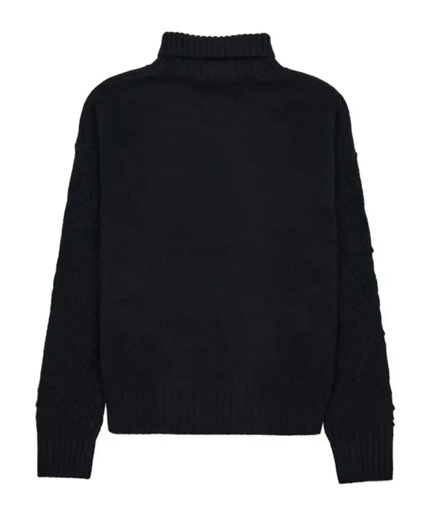 Max Mara High-necked Long-sleeved Sweater With Ribbed Details