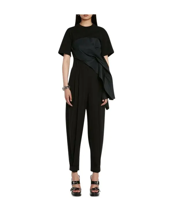 Alexander McQueen Asymmetrical Ruched T-shirt