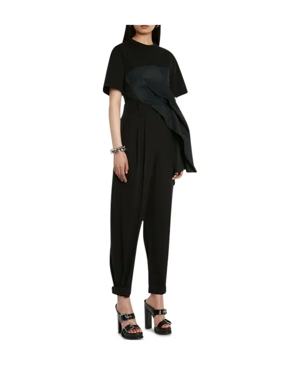 Alexander McQueen Asymmetrical Ruched T-shirt