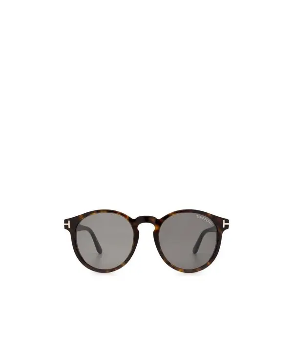 TOM FORD Ian Round Frame Sunglasses - Gray