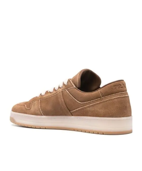 Prada Downtown Suede Lace-up Sneakers - Cinnamon