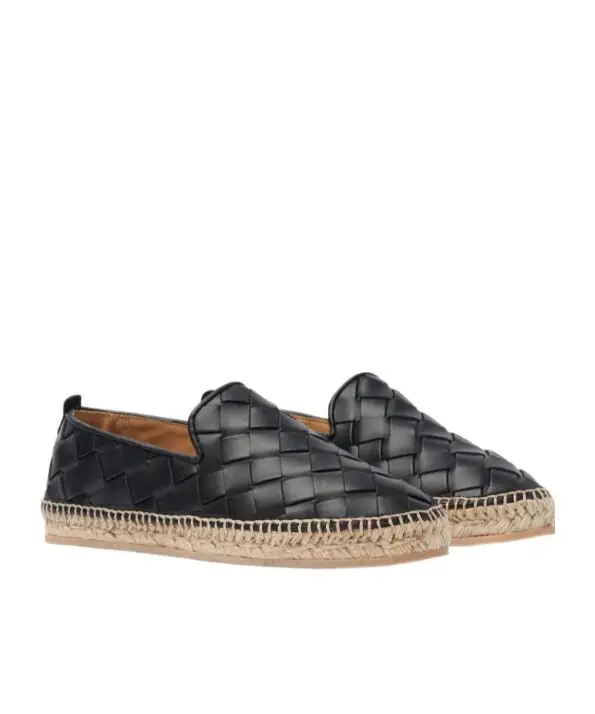 SCAROSSO Martina Woven Espadrilles - Black