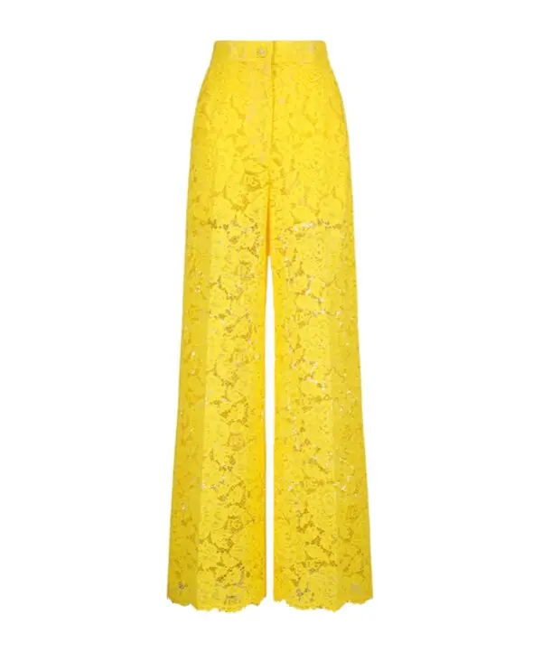 Dolce & Gabbana Lace Wide-leg Trousers