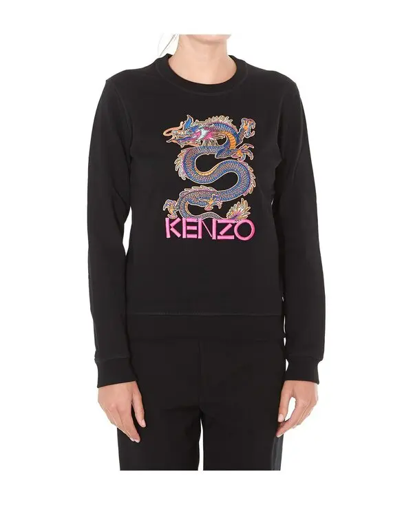 Kenzo Embroidered Dragon Logo Sweater