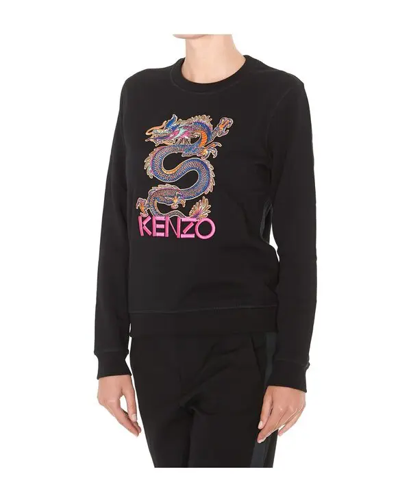 Kenzo Embroidered Dragon Logo Sweater