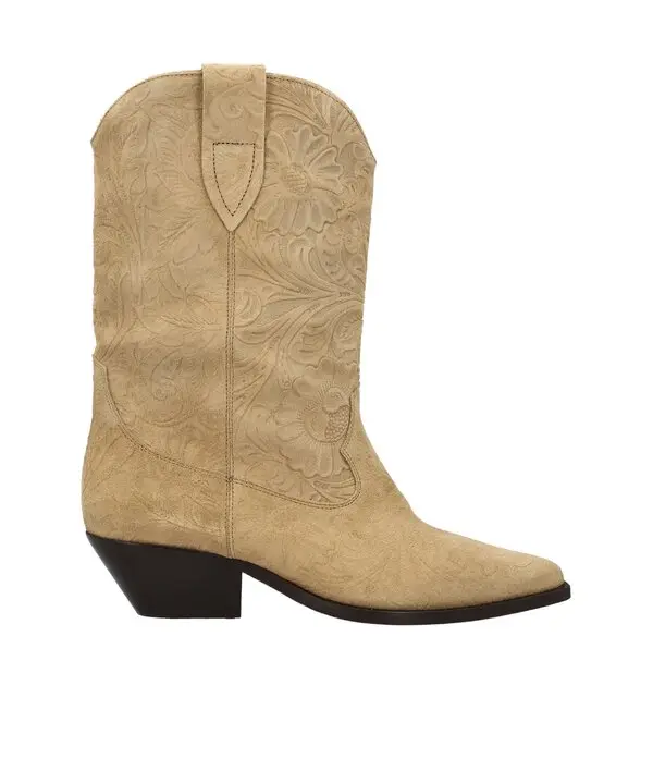 Isabel Marant Étoile Embossed Suede Ankle Boots
