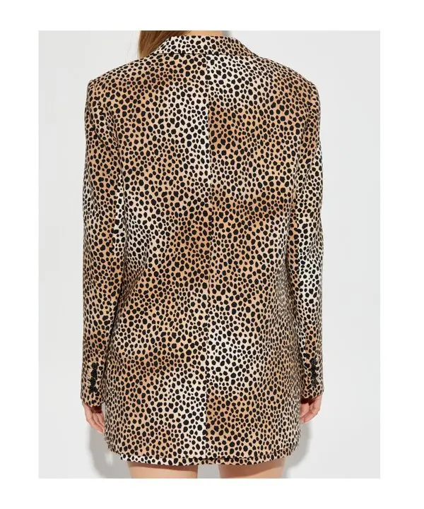 Michael Kors Animal Print Single Breasted Blazer - Nude