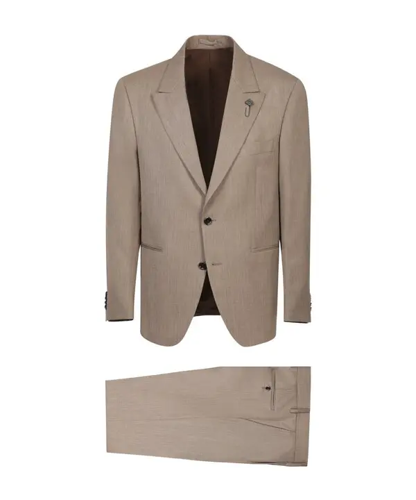 LARDINI Single Breasted Two-piece Suit - Beige