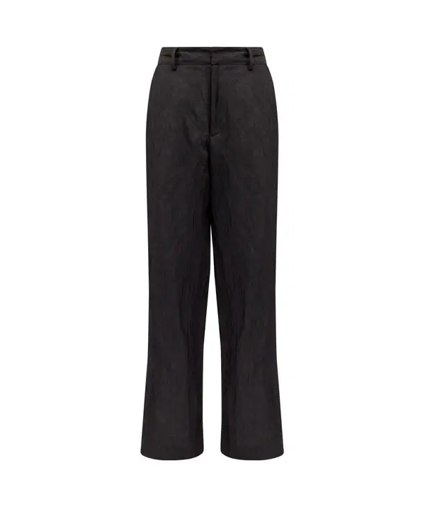 MAISON MARGIELA Single-stitch Logo Flared Trousers - Black