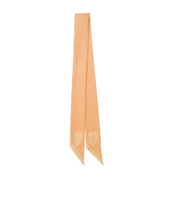 Burberry Skinny Reversible B Shield Scarf - Nude