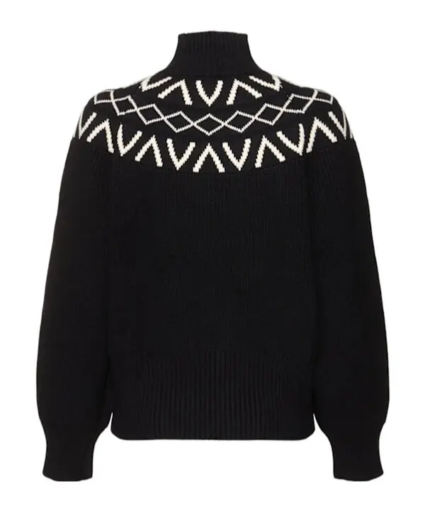 Varley Marcie Fairisle Yoke Knit Sweater - Black