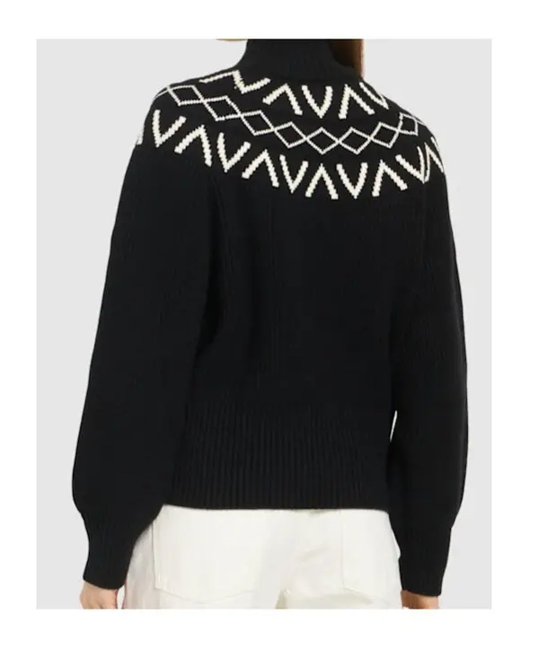 Varley Marcie Fairisle Yoke Knit Sweater - Black