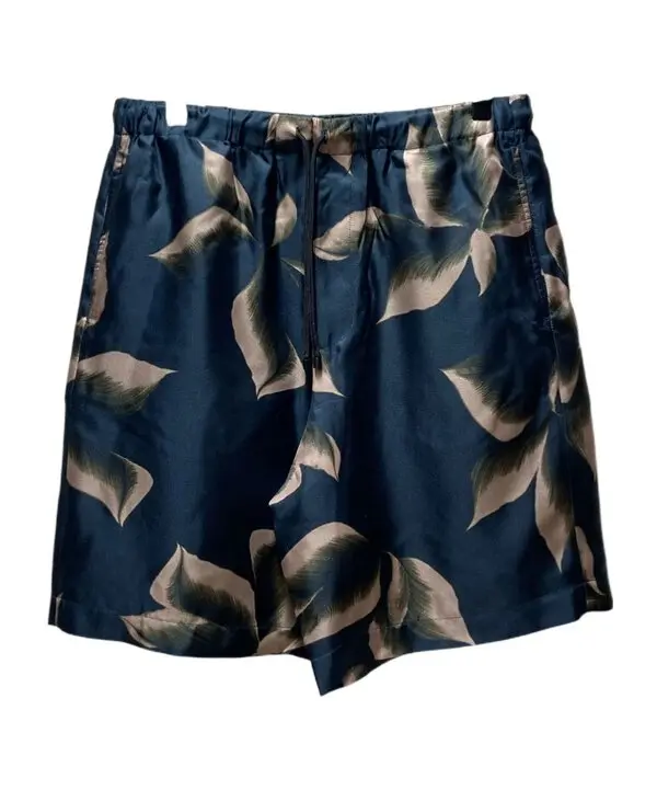 Dries Van Noten Floral Print Elastic Waist Shorts