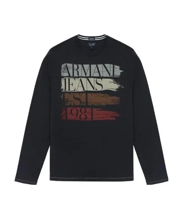 Emporio Armani T-shirt With Round Neck And Long Sleeves
