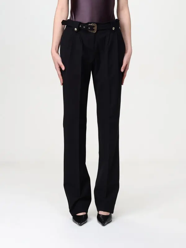 Versace Belted High Waisted Tailored Trousers