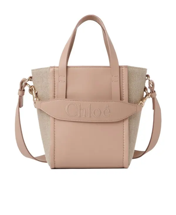 Chloé Small Sense Tote Bag - Nude