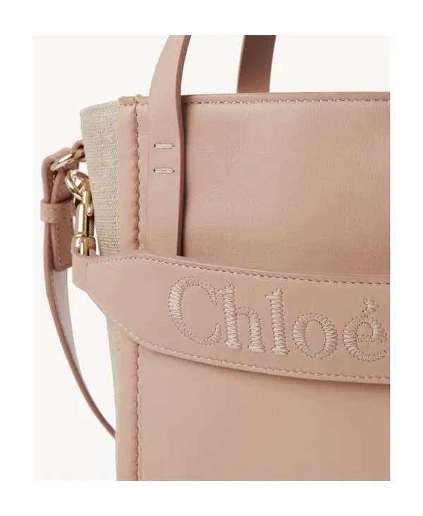 Chloé Small Sense Tote Bag - Nude