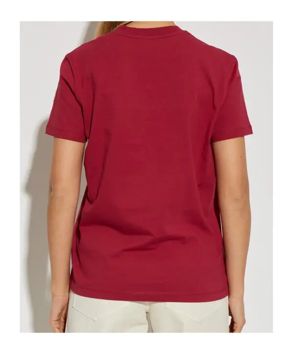 Moncler Embroidered Tonal Logo T-shirt - Wine Red