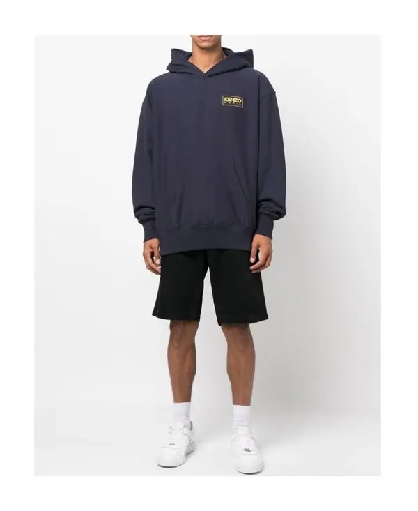 Kenzo Logo Printed Pouch Pocket Hoodie