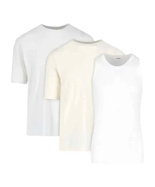 JIL SANDER Short Sleeved Crewneck T-shirt Set - White