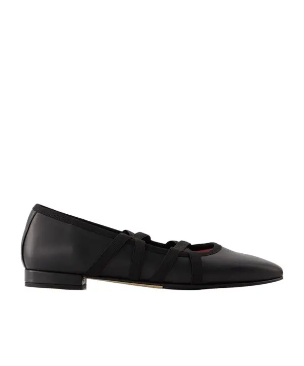 CAREL Leather Square Toe Ballerina Flats