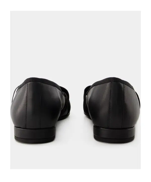 CAREL Leather Square Toe Ballerina Flats