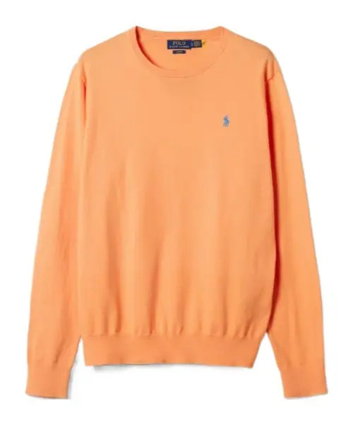 Polo Ralph Lauren Slim Fit Crew Neck Knitted Sweater - Light Orange