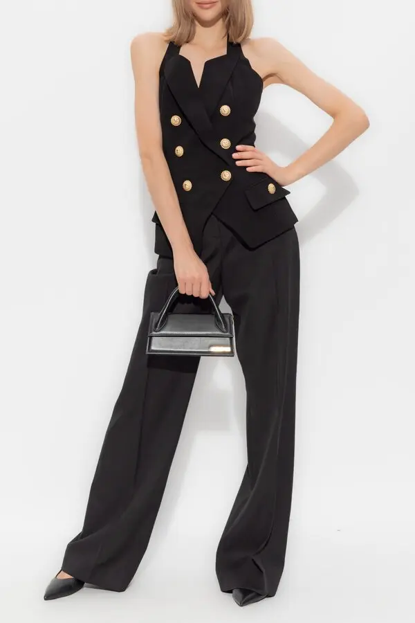 Balmain Double-breasted Halterneck Top