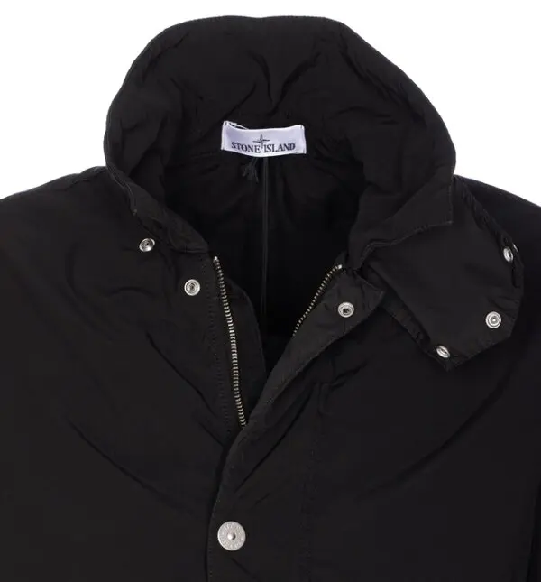 Stone Island Logo Patch Elasticated Hem Jacket - Black