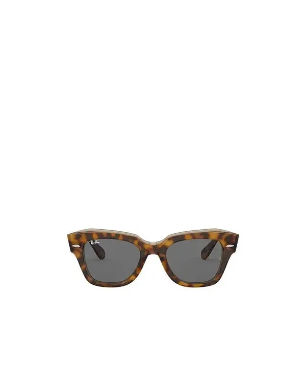 Ray-ban Tortoiseshell Square Frame Sunglasses - Gray