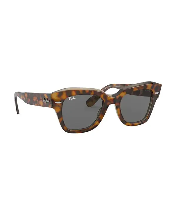 Ray-ban Tortoiseshell Square Frame Sunglasses - Gray