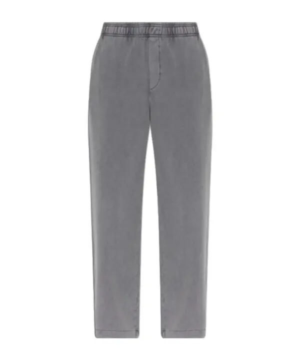 Versace Logo Patch Wide-leg Sweatpants - Gray