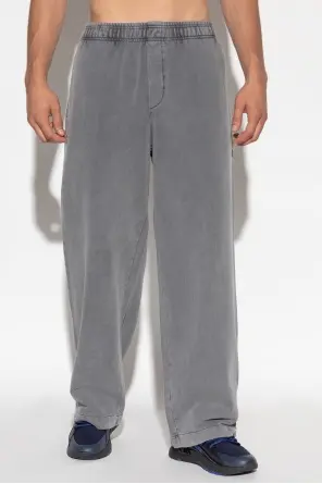 Versace Logo Patch Wide-leg Sweatpants
