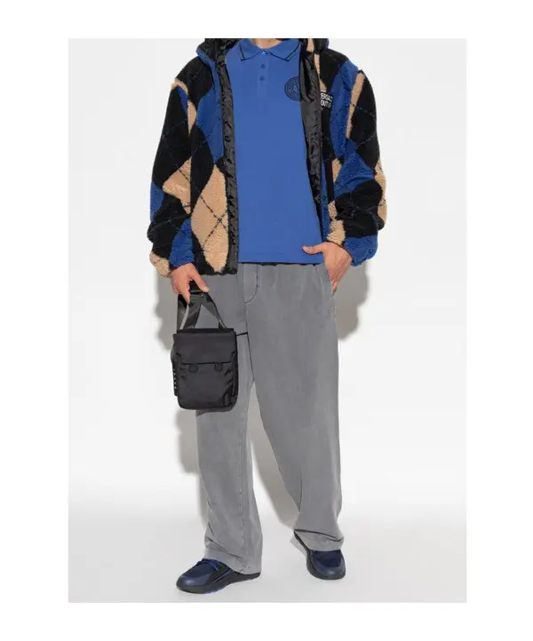 Versace Logo Patch Wide-leg Sweatpants
