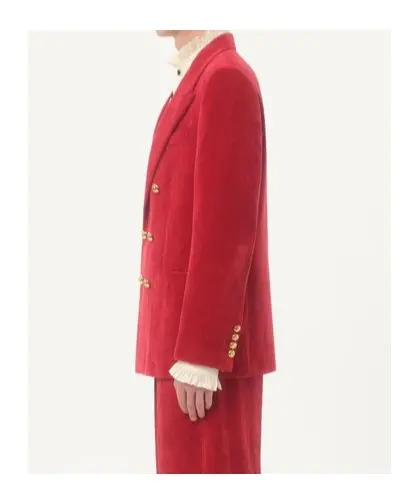 Valentino Garavani Double-breasted Cotton And Linen Velvet Jacket