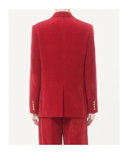 Valentino Garavani Double-breasted Cotton And Linen Velvet Jacket